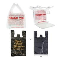 China Ldpe hdpe clear  thank you t shirt plastic shopping grocery take-out poly bags with logo printing for sale