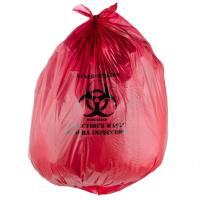 China high quality heavy duty yellow  polyethylene  clinical waste bags with biohazard symbol printing for sale