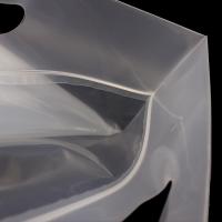China 2mil thickness poly clear die cut  tote reclosable ziplock bags for merchandise packing for sale