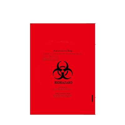 China red yellow biohazard waste bag medical infectious disposable autoclave bag with symbol printing for hospital for sale