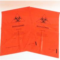 China red yellow biohazard waste bag medical infectious disposable autoclave bag with symbol printing for hospital for sale