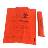 China red yellow biohazard waste bag medical infectious disposable autoclave bag with symbol printing for hospital for sale