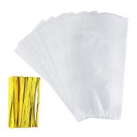 China Transparent Clear plastic gusseted 4'' bottom Bread Loaf Bakery Packing Bags with twist ties for sale