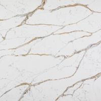 China Natural Style Quartz Calacatta Gold Countertops 20mm 30mm Quartz Kitchen Top for sale