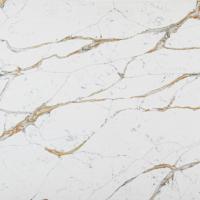 China Natural Style Quartz Calacatta Gold Countertops 20mm 30mm Quartz Kitchen Top for sale