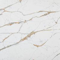 China Natural Style Quartz Calacatta Gold Countertops 20mm 30mm Quartz Kitchen Top for sale