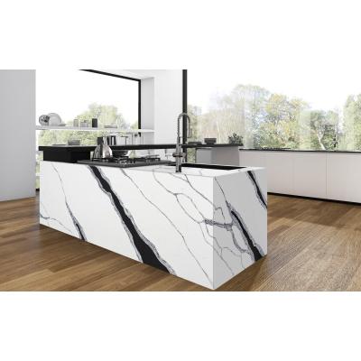 China High Gloss Artificial Quartz Stone Slab Water Absorption 0.1% for sale