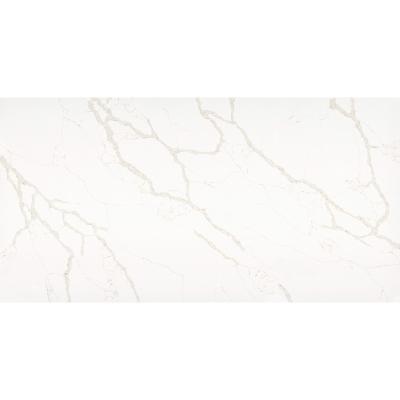 China Eased Edge White Quartz Kitchen Countertops 126''X63'' Quartz Worktops for sale