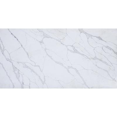 China White Calacatta Laza White Counter Top Polished Quartz Surface Artificial Stone for sale