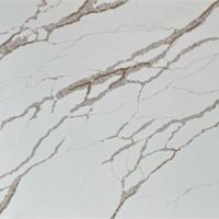 China Glittering Gold Sand Calacatta Quartz Abrasion Resistance 140-175 Island 2cm/3cm for sale