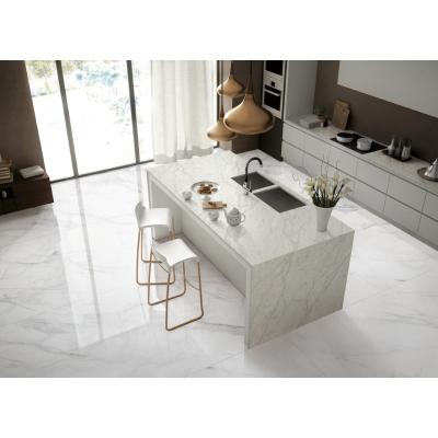 China Mixed Colors Background Carrara Quartz Countertops 2cm 3cm Thickness for sale