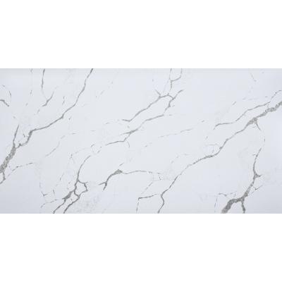 China Striped White Quartz Countertops 3200x1600mm Quartz Kitchen Worktops for sale