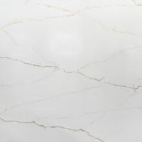 China Quartz Stone For Kitchen Platform Price White Background With Gold Lines for sale