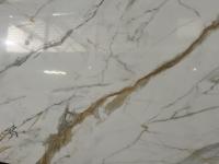 China OLC510T Calacatta Gold Printed Stone Contractors And Wholesalers' Favorite Hd Inkjet Print Technology Slab for sale