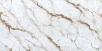 China OLK1004G Multi Colors Background With Calacatta Gold New Collection Vain To Full Body Printed Quartz Stone for sale