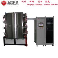 China Thermal Evaporation + Multi Arc Ion Plating Machine on Glass wares, Blue and Gold Decorative Coatings for sale