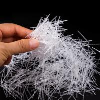 China Concrete Additive White PP Macro Fiber Wave Form for Tunnel Roof And Industrial Floor for sale