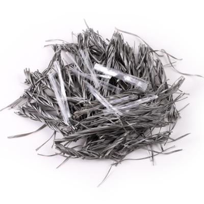 China Hybrid Type PP Fiber Twisted Bunchy And Mesh Combined For Reinforcement for sale
