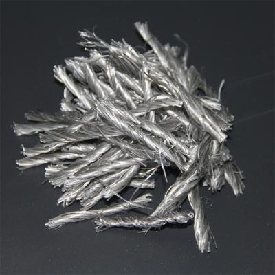 China High Break Strength PP Fiber Twisted Bunchy Form Reinforcement For Cement Concrete for sale