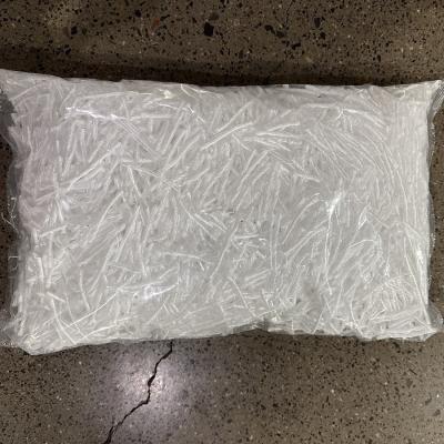 China PP Macro Sythetic Fiber Twist 51mm White Color For Pisos Industrial Floor for sale