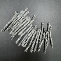 China 54MM Black Polypropylene PP Twisted  Bunchy Fiber  For Concrete Construction Reinforcement for sale