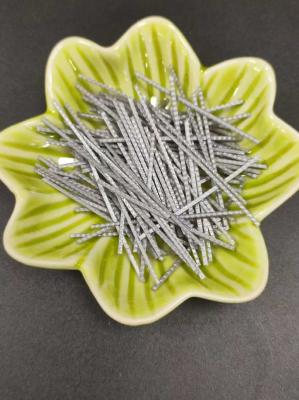 China 64 MM Embossed Staple Macro Fiber Polypropylene  For Concrete Engineering for sale