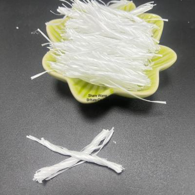 China Polypropylene Macro Fiber Twisted Bundle For Concrete Reinforcement In Building Construction PP Fiber Model for sale