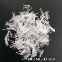 China Polypropylene fiber PP fiber mesh for adding in concrete as reinforcement for sale