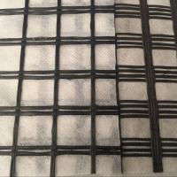 China Fiberglass Geogrid Or Polyester Geogrid Composited With Nonwoven Fabric for sale