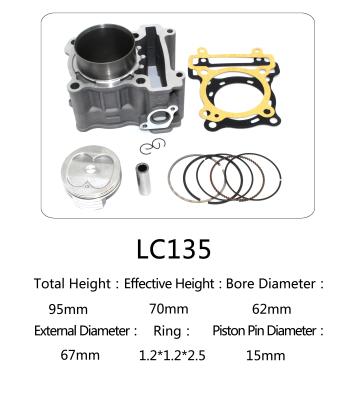 China Yamaha motorcycle cylinder kit of Lc135  for engine parts for sale