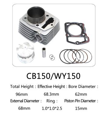 China Good performance motorcycle cylinder kit for CB125 with other accessories for sale