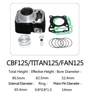 China Good wear resisitance motorcycle cylinder kit for CBF125，parts of engine for sale