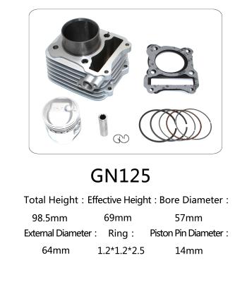 China New kind of Durable Suzuki motorcycle cylinder kit for GN125 for sale