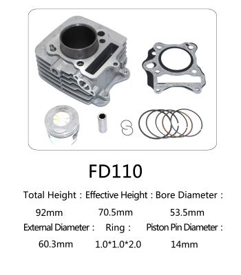 China Usage for Suzuki motorcycle FD110 motorcycle cylinder kit for sale