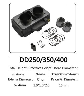 China DD250/300/400 big displacement double mototcycle cylinder kti for sale