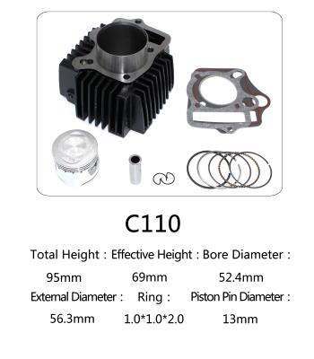 China Original Motorcycle Cylinder Kit C110 For Dayang Motor , Motorcycle Engine Parts for sale