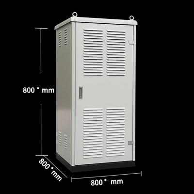 China IP65 Outdoor Telecommunication Cabinets 800×800×1800mm for 4G/5G Base Stations with 1601-2400W UPS for sale