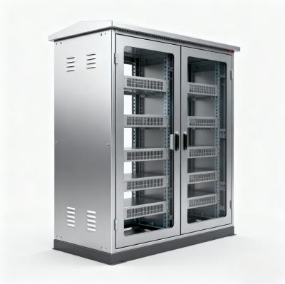 China Double Door Outdoor Communication Cabinet IP55 Weatherproof Enclosure 1300x650x650 to 2100x900x900 mm for sale