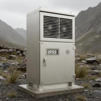 China Heavy Duty Outdoor Cabinet IP55 1750x800x1850mm with Heat Exchanger Cooling 60kA Surge Protection for sale