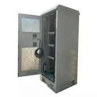 China PCTELCO 2.1M 42U Double Wall DC48V Floor Standing Outdoor Telecom Cabinet for sale