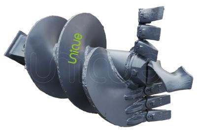 China Q345B Flat Double Cut Single Spiral Soil Auger Diameter 800mm With Fish Tail for sale