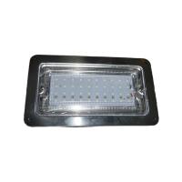 China 24V DC Stainless Steel High Brightness Square LED Truck Cargo Light for Refrigerated Van Dome Lamp for sale