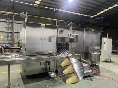China Stain Steel 12000pcs/H wafer Cone Baking Machine PLC Controlled for sale