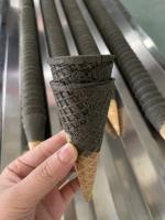 China Two Color Save Gas 3500pcs/h Ice Cream Cone Making Machine for sale