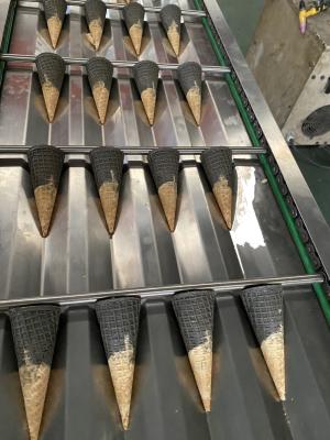 China Two Color Save Gas 3500pcs/h Ice Cream Cone Making Machine for sale