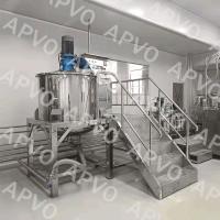 China 65RPM SUS304 Liquid Detergent Manufacturing Machine 500L Liquid Chemical Mixer for sale