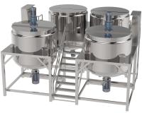 China 50~50000L Vacuum Homogenizer Cream Mixer High Shear Liquid Soap Mixing Machine for sale