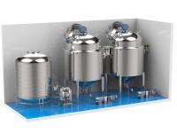 China Professional Grade Liquid Homogenizer Tank With Buttons / PLC Control for sale
