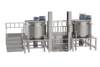 China Mirror Polished Liquid Tank Mixer Machine With Programmable Weighting System for sale