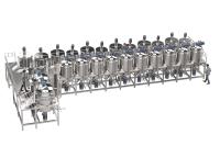China Mirror Polished Liquid Tank Mixer Machine With Programmable Weighting System for sale